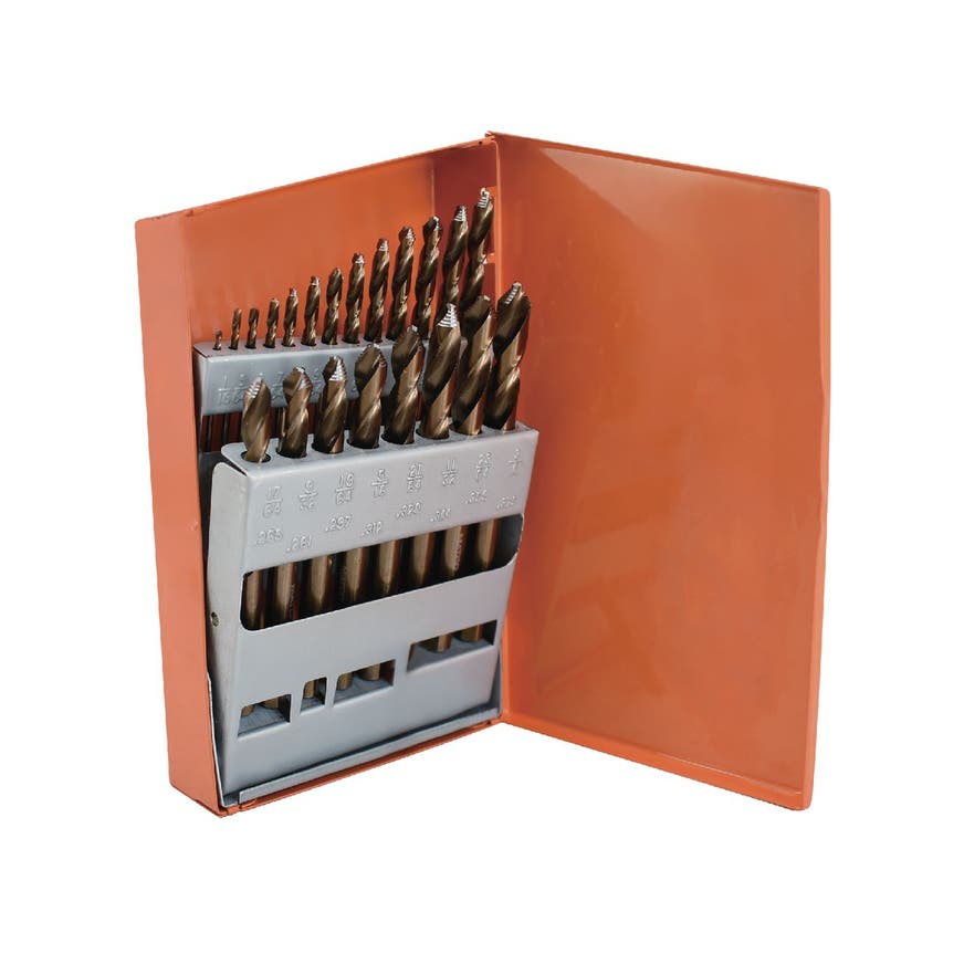 HYPER-STEP COBALT MECHANIC'S LENGTH DRILL BIT SET, 21 PIECE DBC21HSM ...