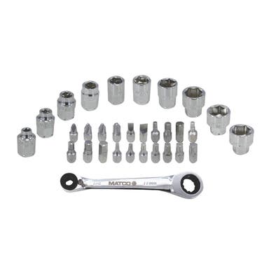 31 PIECE LOW PROFILE TOOL KIT - GREEN CASE SBIT31G | Matco Tools