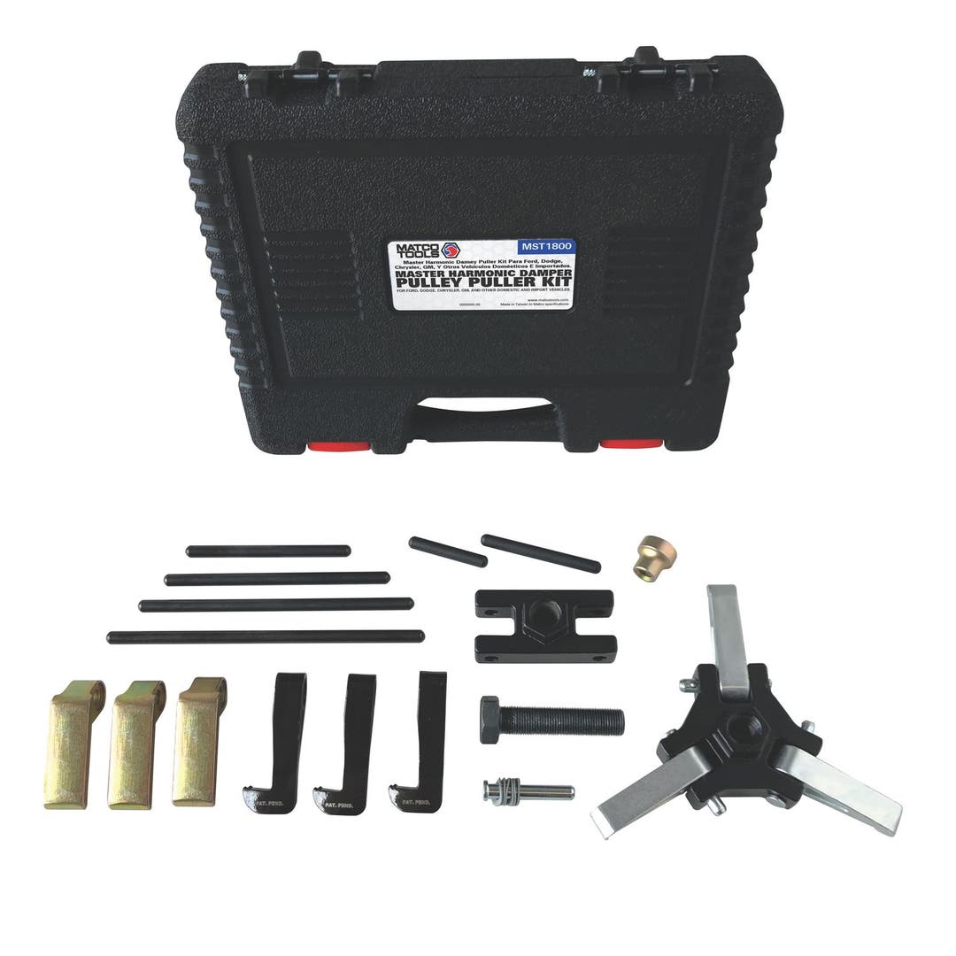 15-PIECE MASTER HARMONIC DAMPER PULLEY PULLER SET MST1800 | Matco Tools