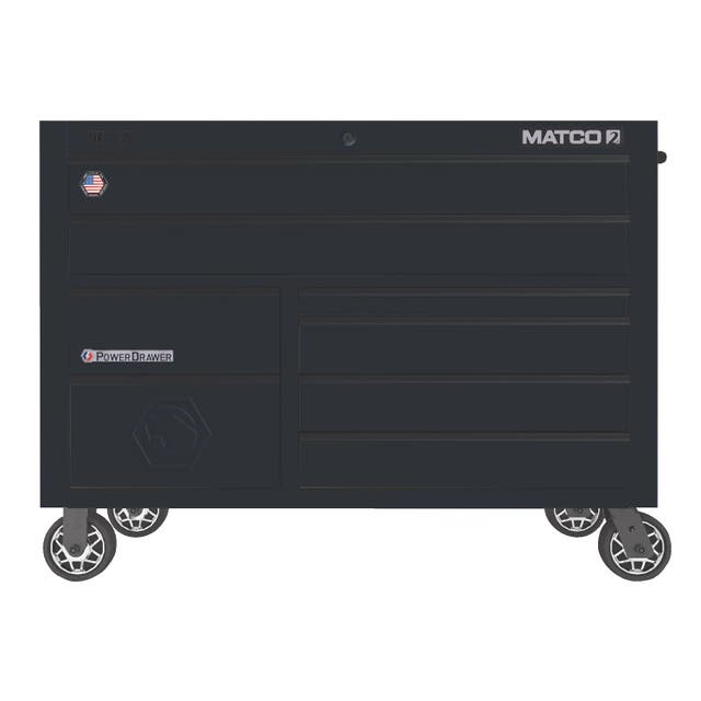 55" x 25" DOUBLE-BAY 2s SERIES TOOLBOX (OUTLAW BLACK/BLACK) 2225TB-BBB ...