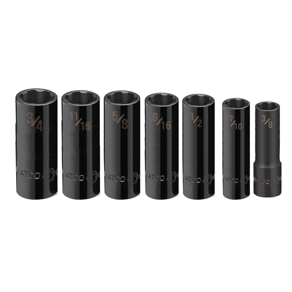 3/8" DRIVE 7 PIECE SAE PRO NON-SLIP IMPACT SOCKET SET SBDPA7R | Matco Tools