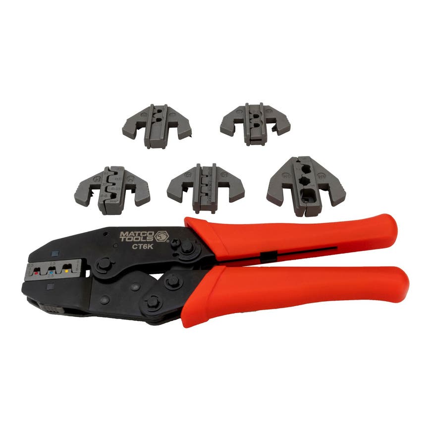 INTERCHANGEABLE CRIMPING TOOL KIT WITH 6 INTERCHANGEABLE DIES CT6K ...