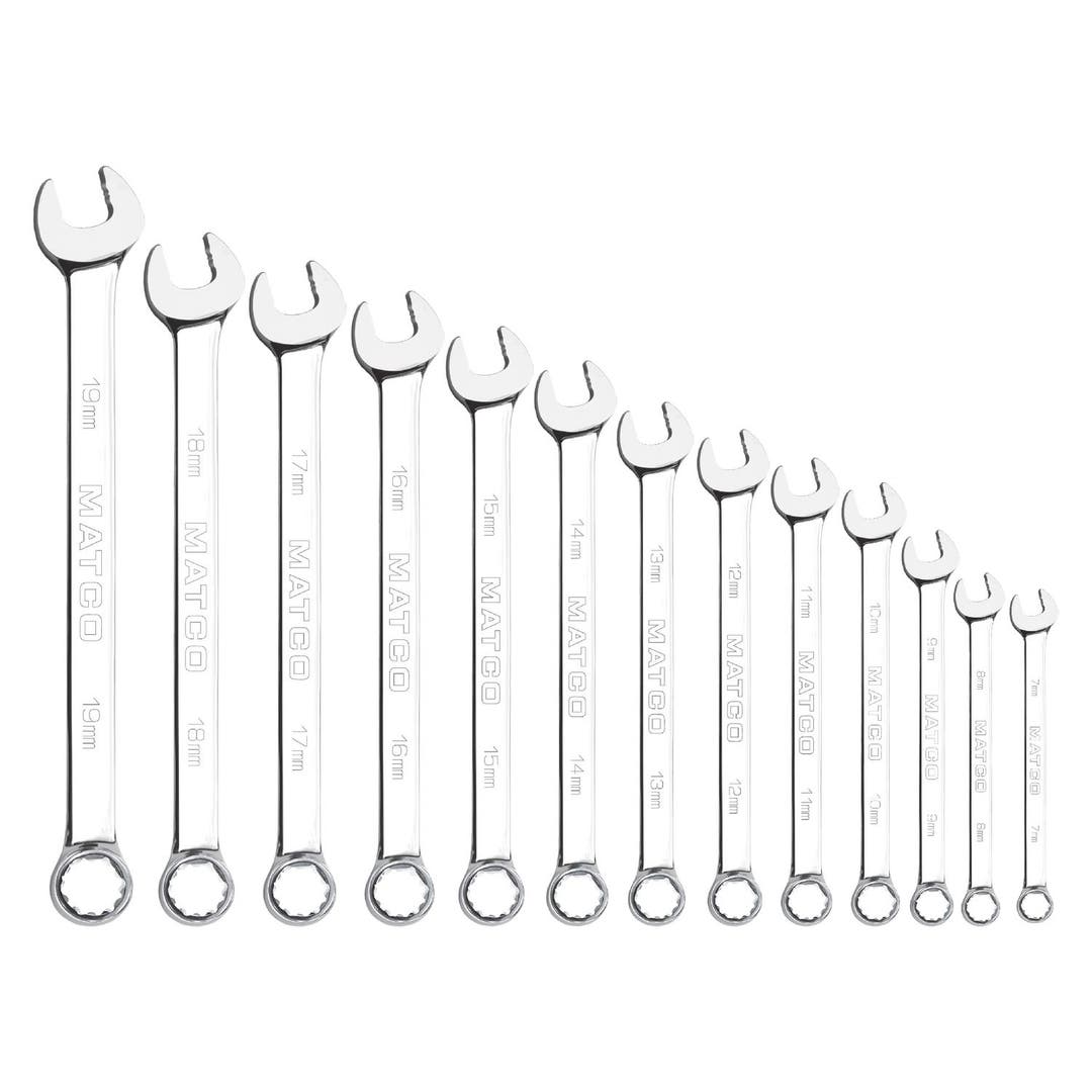 13 PIECE STANDARD COMBO METRIC 6 POINT WRENCH SET SMCM136K | Matco Tools