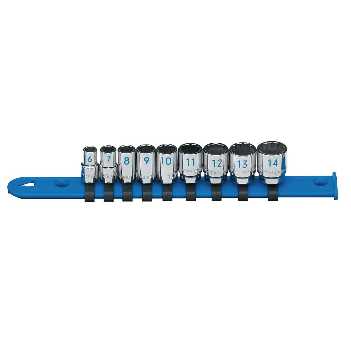 1/4" DRIVE 9 PIECE METRIC 12 POINT CHROME SOCKET SET SAM92TB | Matco Tools