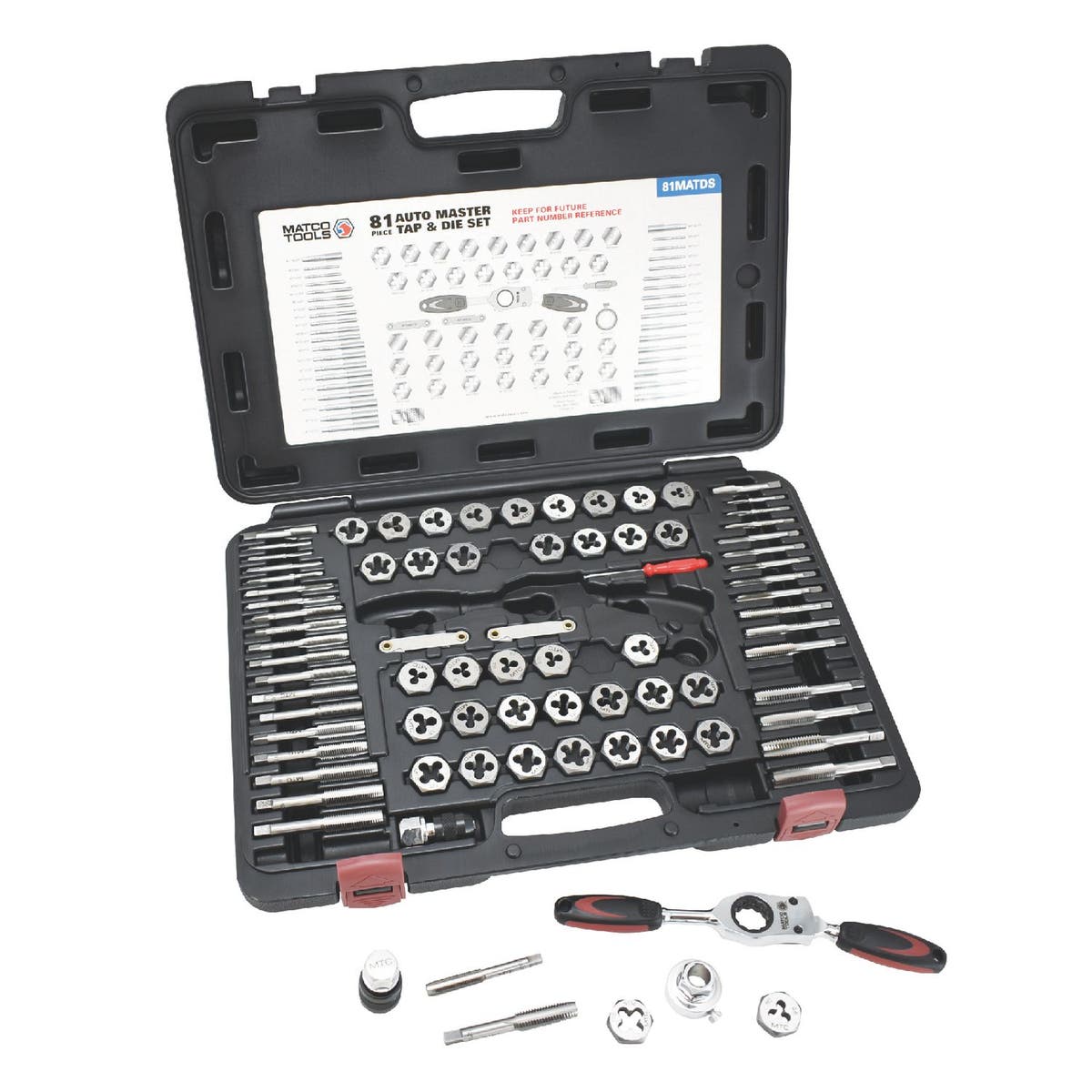 81 PIECE AUTO MASTER TAP & DIE SET 81MATDS | Matco Tools