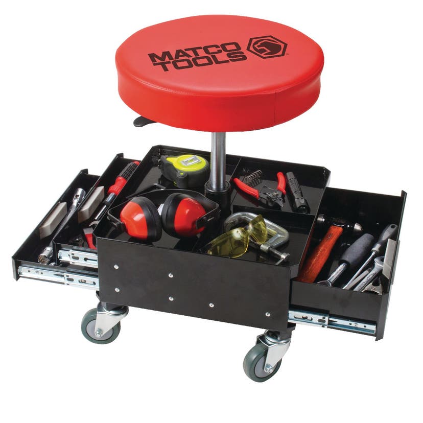 ADJUSTABLE MECHANICS STOOL WITH DRAWERS MS15 | Matco Tools