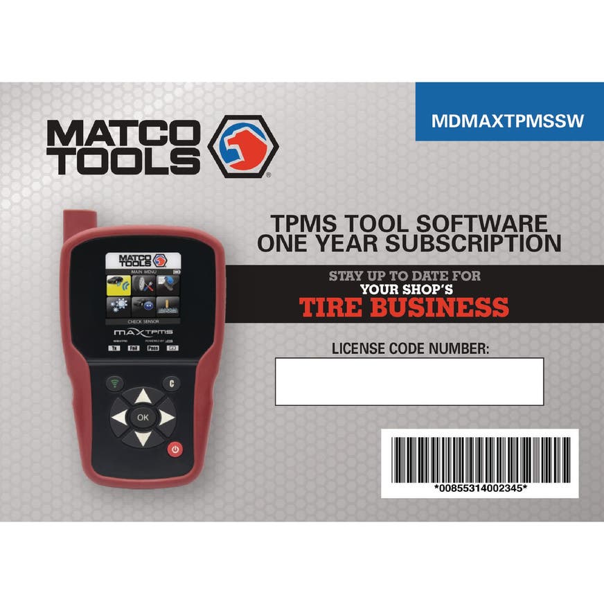 MDMAXTPMS ANNUAL UPDATE MDMAXTPMSSW | Matco Tools