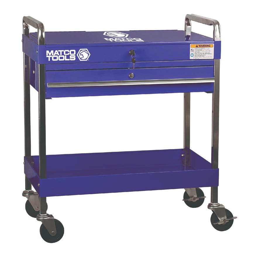 30” x 17” SP8230 SERVICE CART (BLUE/CHROME) SP8230BL | Matco Tools