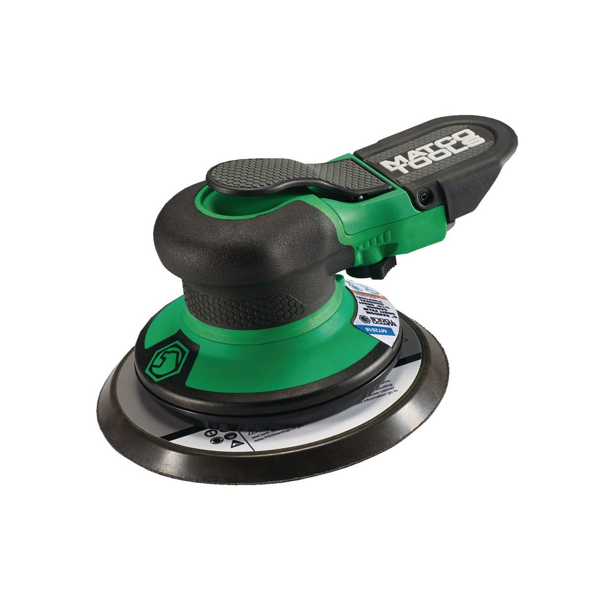 3/16" RANDOM ORBITAL PNEUMATIC LOW NOISE 6" PALM SANDER - GREEN MT2516G ...