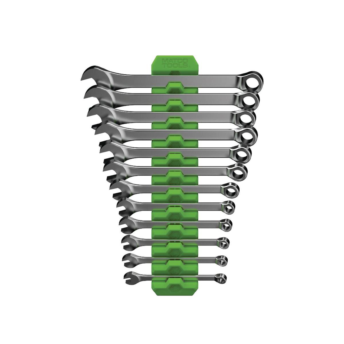 12 SLOT MAGNETIC WRENCH RACK - GREEN MWR12G | Matco Tools