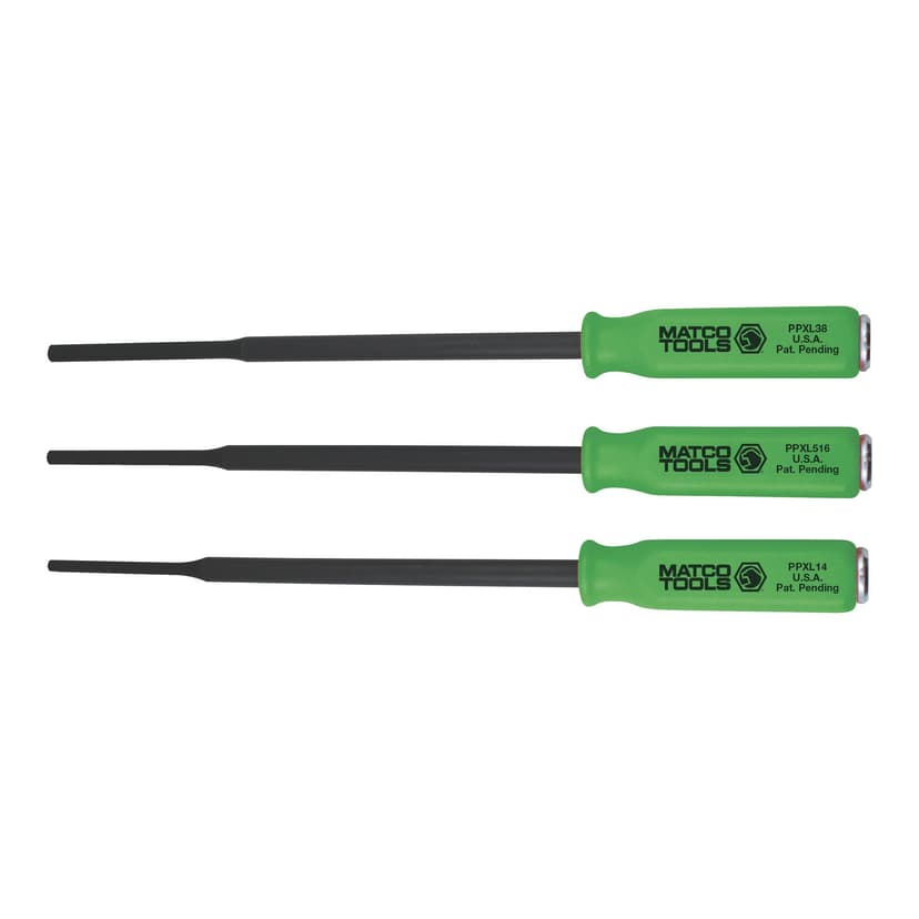 3 PIECE 16" LONG PIN PUNCH SET SPPXL3PC | Matco Tools