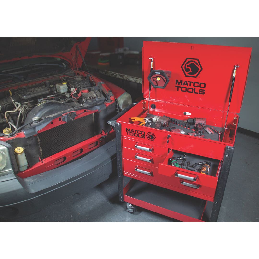 35" x 21" MSC4 ROLLING TOOL CART (RED/CHROME) MSC4RQP | Matco Tools