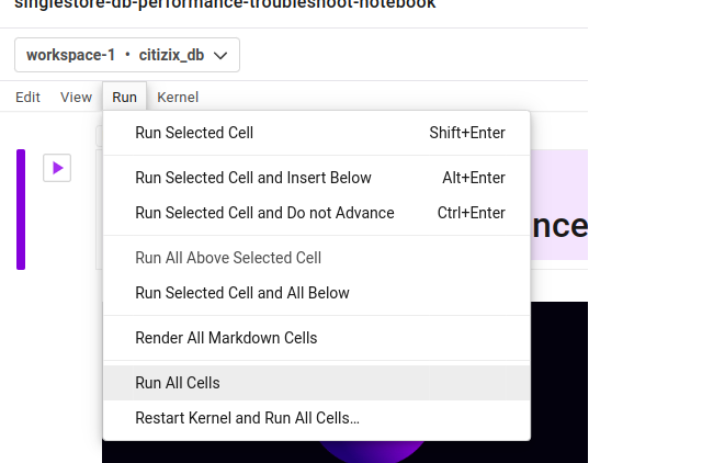 SingleStore Cloud Performance Troubleshooting Notebook