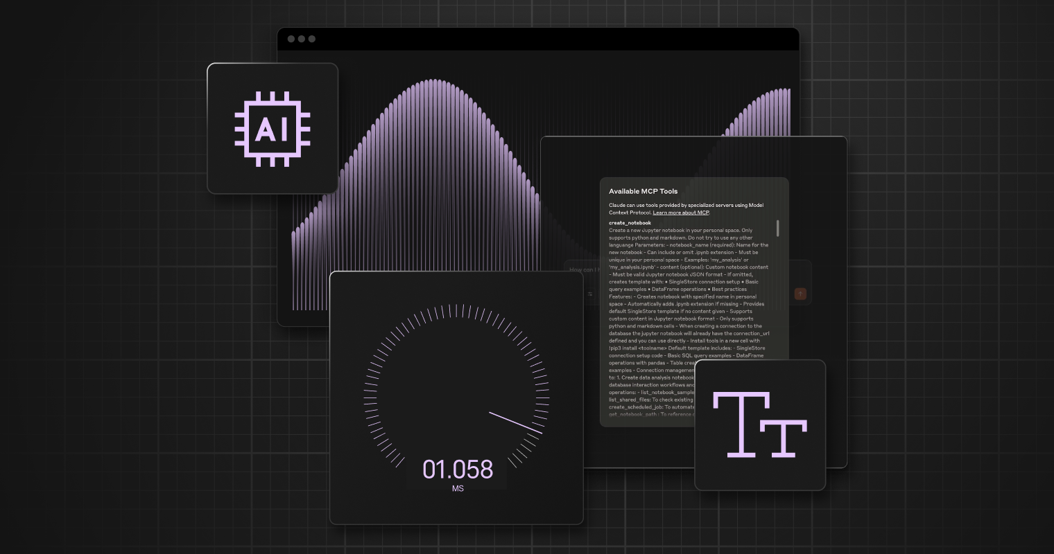 Build AI Prototypes in Minutes with SingleStore MCP and Generative AI