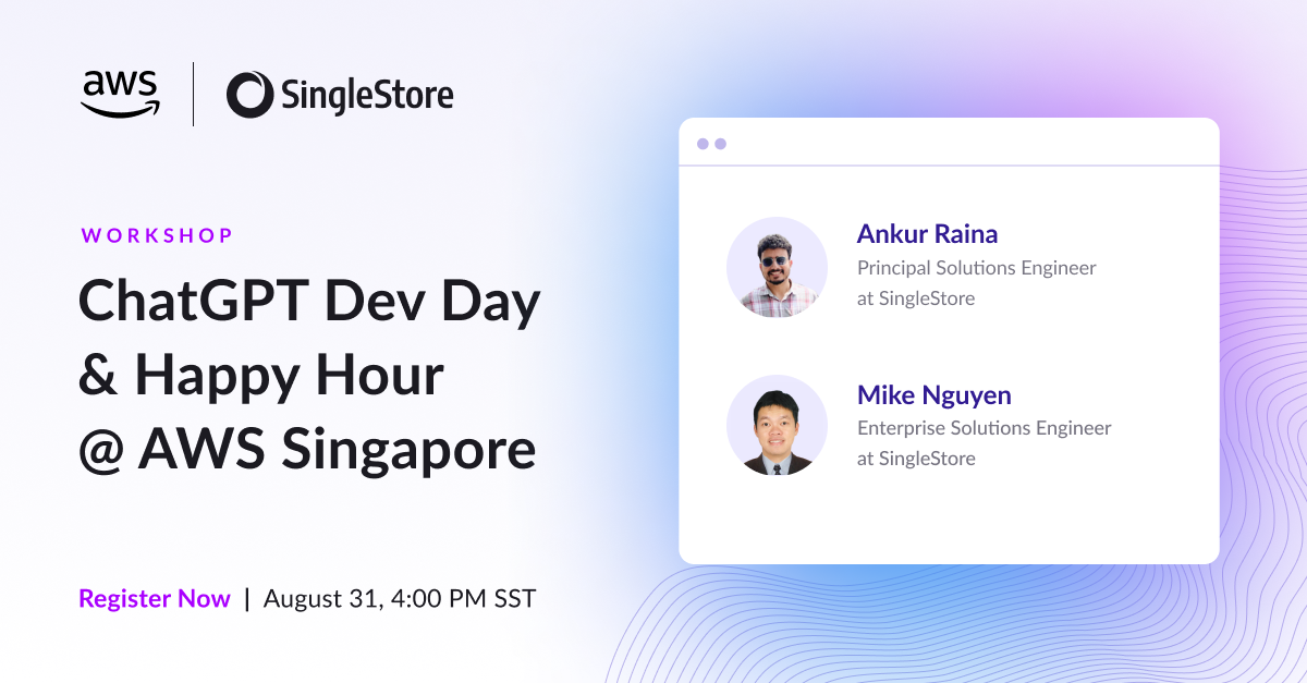 ChatGPT Dev Day & Happy Hour @ AWS Singapore