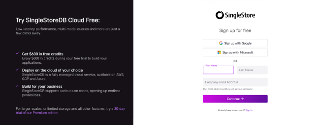 Getting Started with SingleStoreDB Cloud