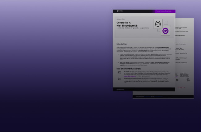 Data Sheet: SingleStoreDB Cloud - SingleStore