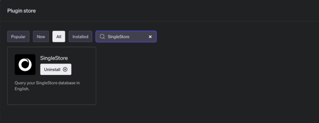SingleStore ChatGPT Plugin: Your Gateway to Effortless Database Interactions