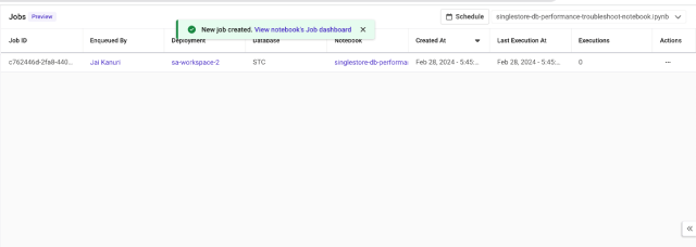 SingleStore Cloud Performance Troubleshooting Notebook
