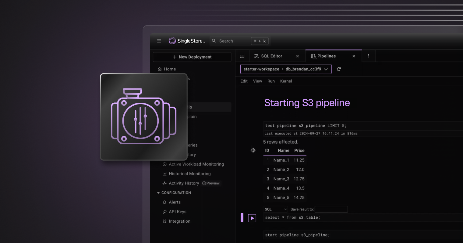 Pipeline Tuning with Engine Variables in SingleStore