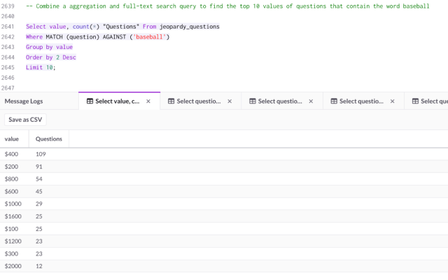 Full-Text Search in SingleStoreDB | The Real-Time, Distributed SQL Database