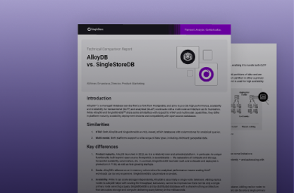 Whitepaper: Comparison Report - AlloyDB vs. SingleStoreDB