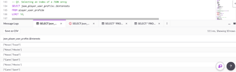 The JSON Playground in SingleStoreDB
