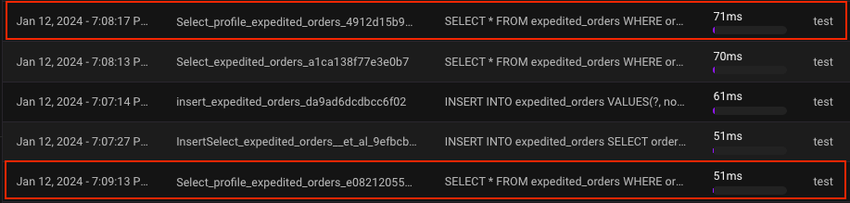Query History Examples · SingleStore Documentation