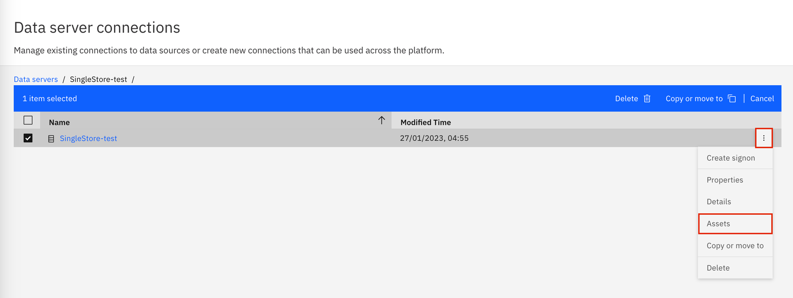 Connect with IBM Cognos Analytics · SingleStore Documentation