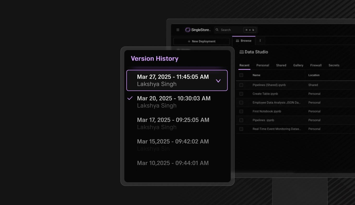 Introducing Notebook Version History: Your Safety Net for Experimentation