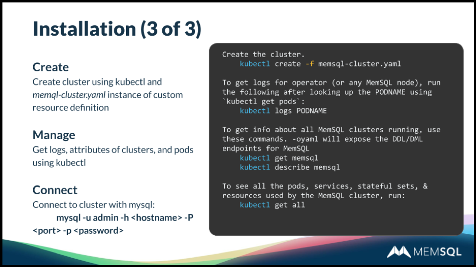 Managing SingleStore with Kubernetes