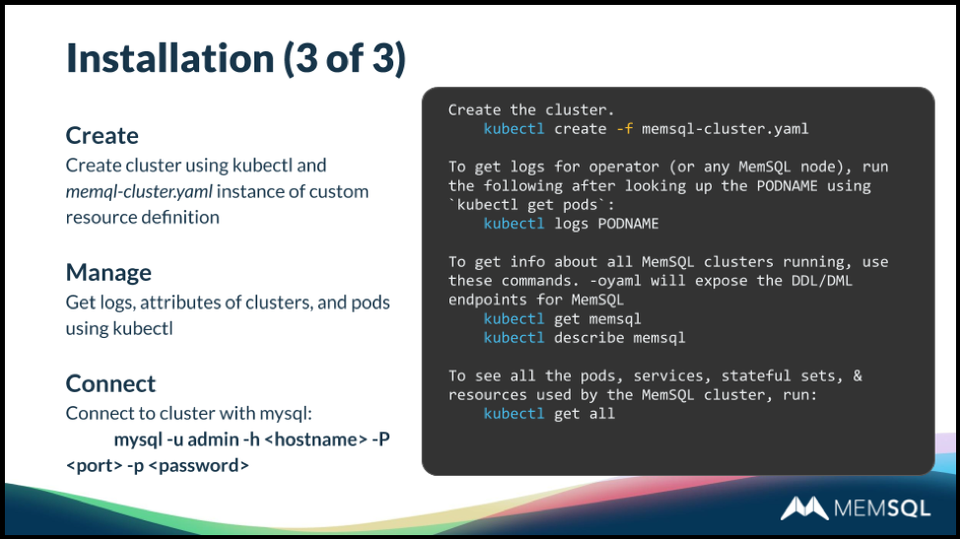 Managing SingleStore with Kubernetes