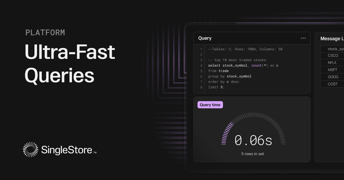 Ultra-Fast Queries | SingleStore