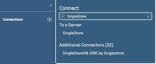 Connect with Tableau Prep · SingleStore Self-Managed Documentation