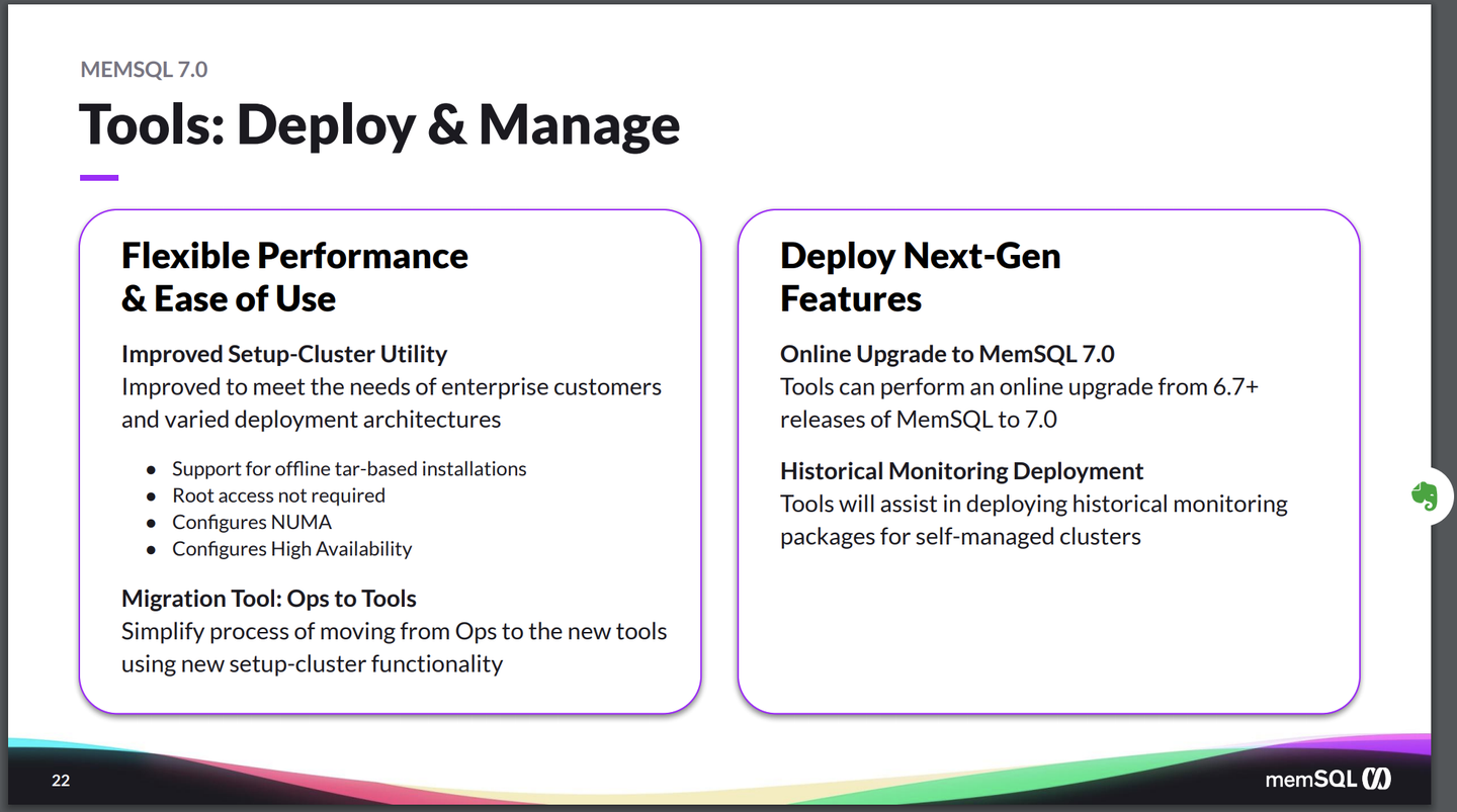 Why SingleStore: SingleStoreDB Self-Managed 7.0 In Depth – Webinar ...