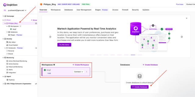 Getting Started with SingleStoreDB Cloud