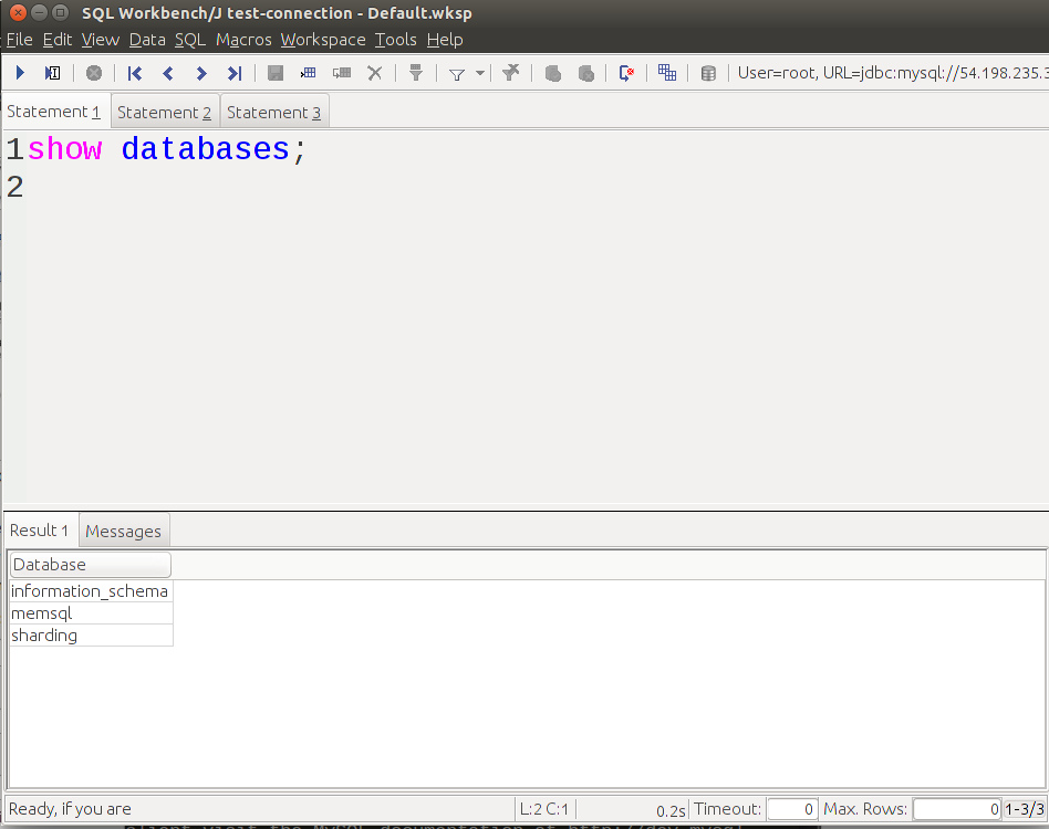 Connect with SQL Workbench · SingleStore Documentation