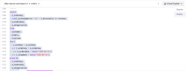 Using Visual Profile in SingleStore for Performance Tuning