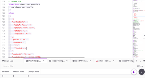 The JSON Playground in SingleStoreDB