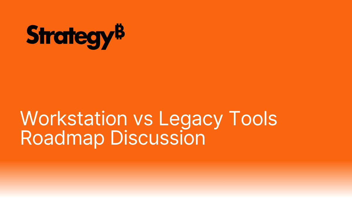 Workstation vs Legacy Tools Roadmap Discussion