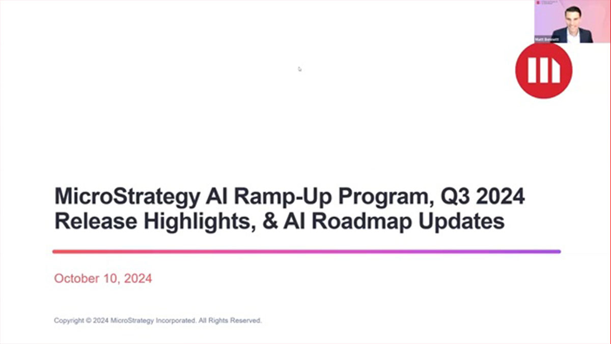MicroStrategy AI Ramp-Up Program Webinar - ONE Platform Q3 2024 Release ...