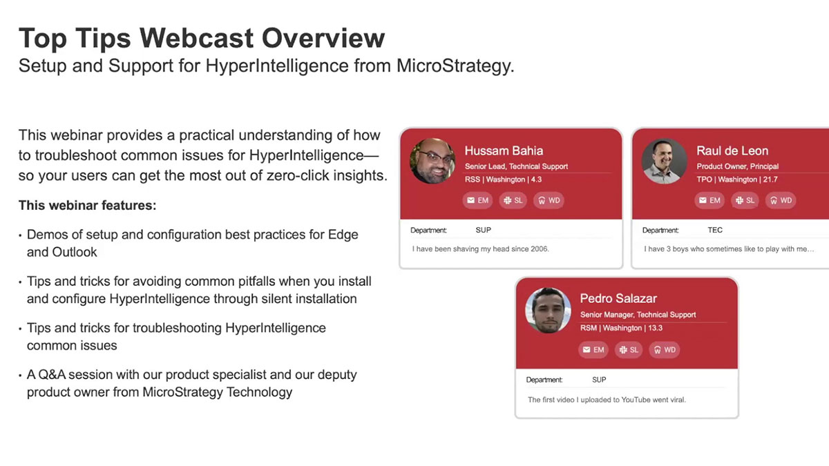 Top Tips: Setup and Support for HyperIntelligence from MicroStrategy (Part 2)