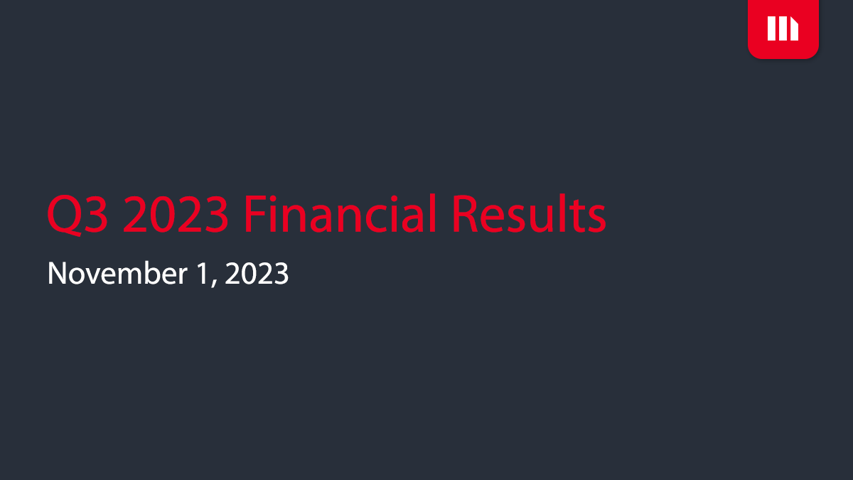 Third Quarter 2023 Financial Results Webinar Recording