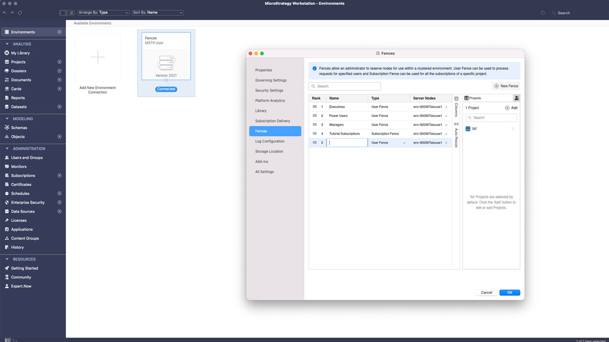 Creating File Subscriptions and Fences in Workstation