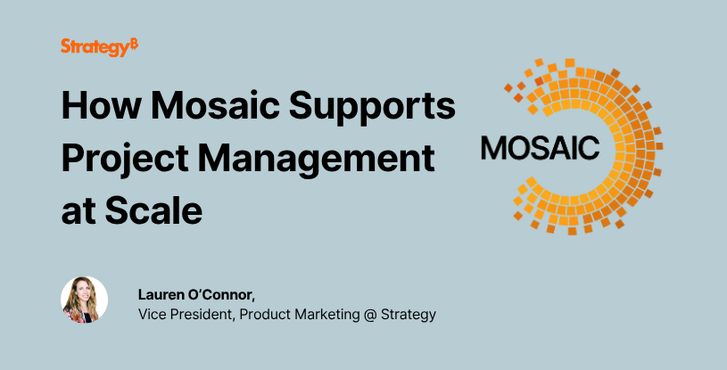 How Mosaic Supports Project Management at Scale