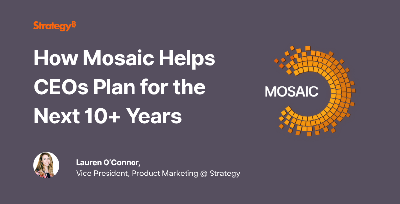 How Mosaic Helps CEOs Plan for the Next 10+ Years
