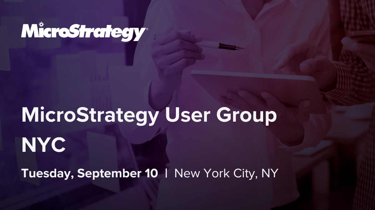 MicroStrategy User Group - NYC