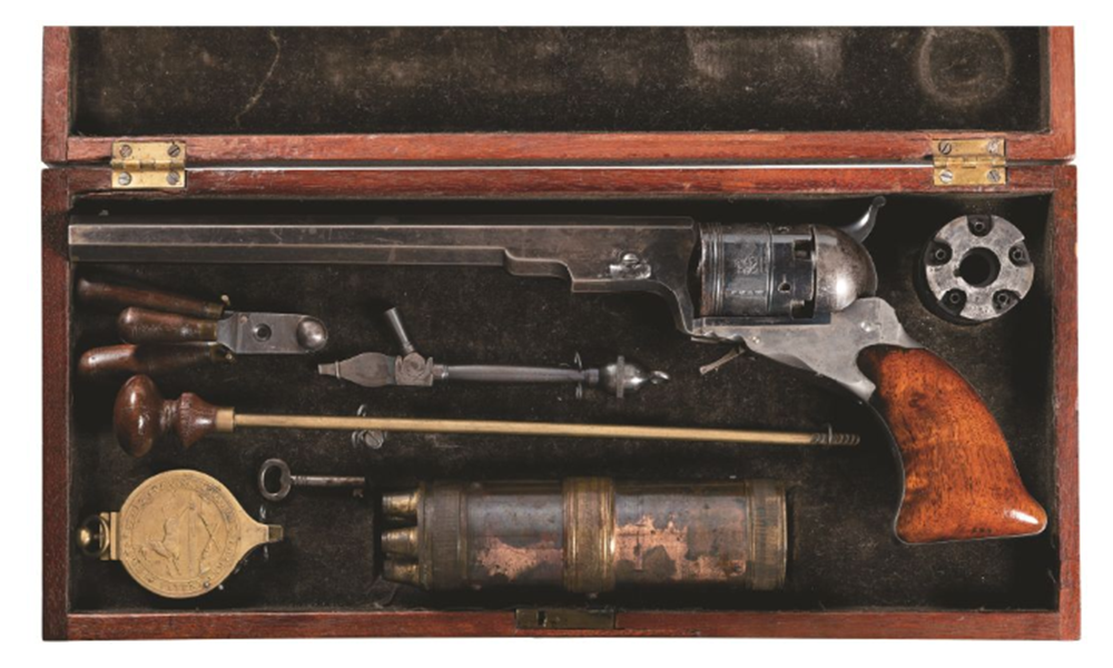 Pictured: Cased Colt No.5 Texas Paterson Revolver, Rock Island Auction ...
