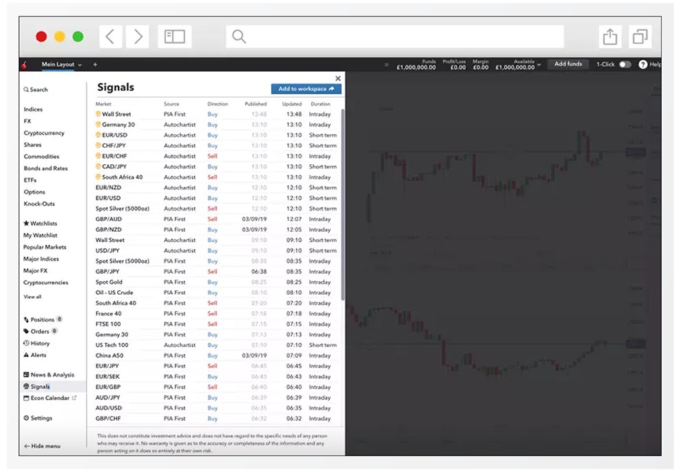 signals pane in-platform