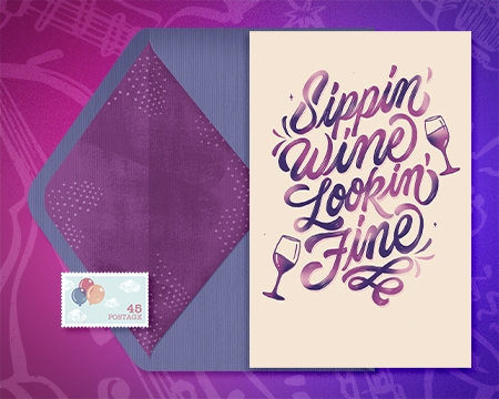 Send a little birthday surprise with a custom greeting card. image